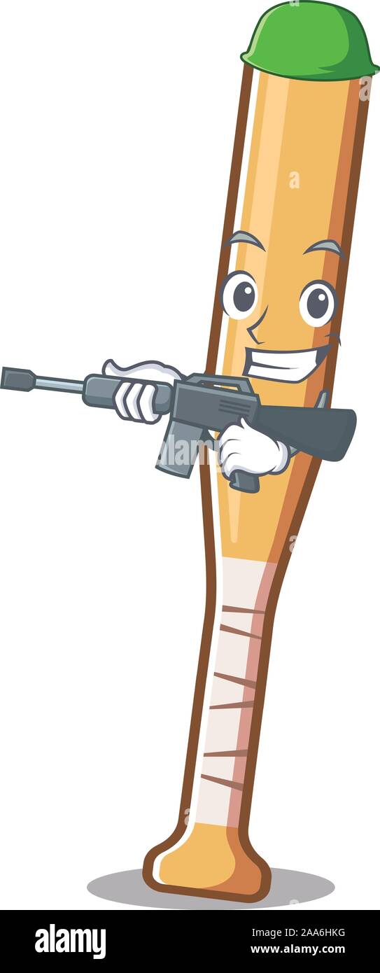 Mascot baseball bat with in army cartoon Stock Vector Image & Art - Alamy