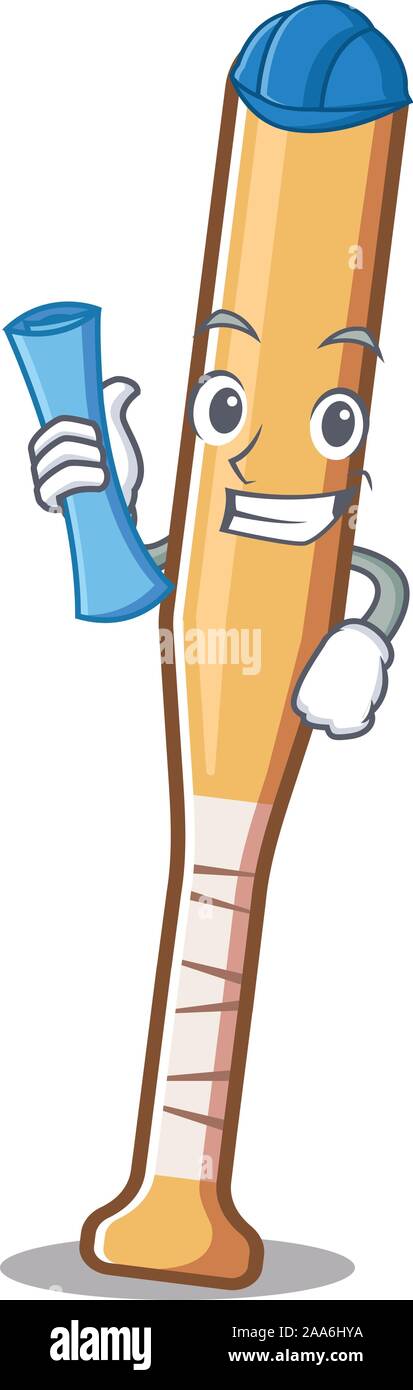 Character baseball bat in cartoon architect shape Stock Vector Image ...