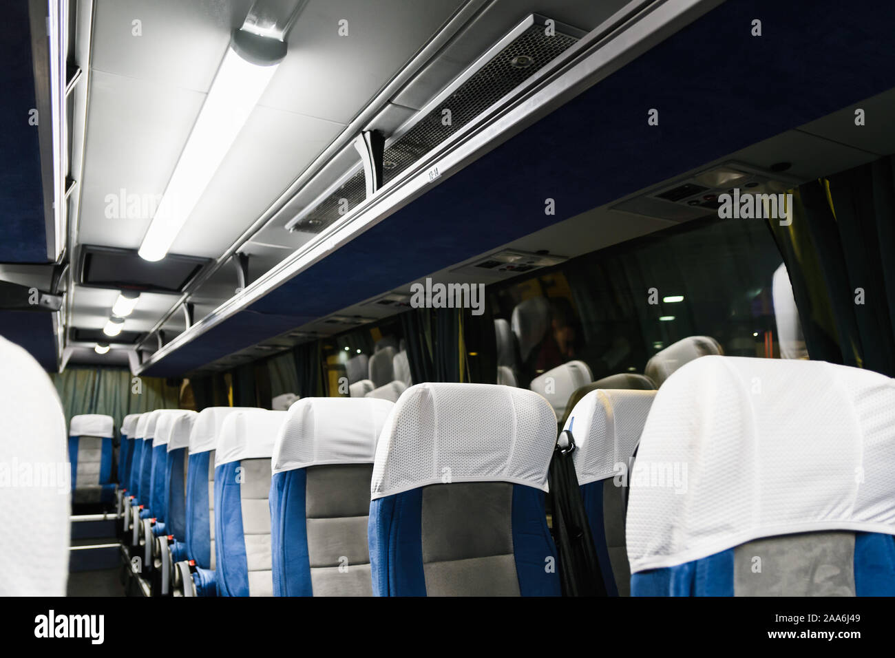 Coach bus seat seats interior hi-res stock photography and images - Alamy