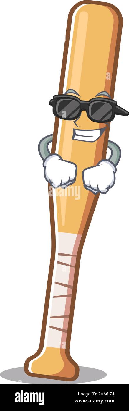 Character baseball bat in cartoon super cool shape Stock Vector Image ...