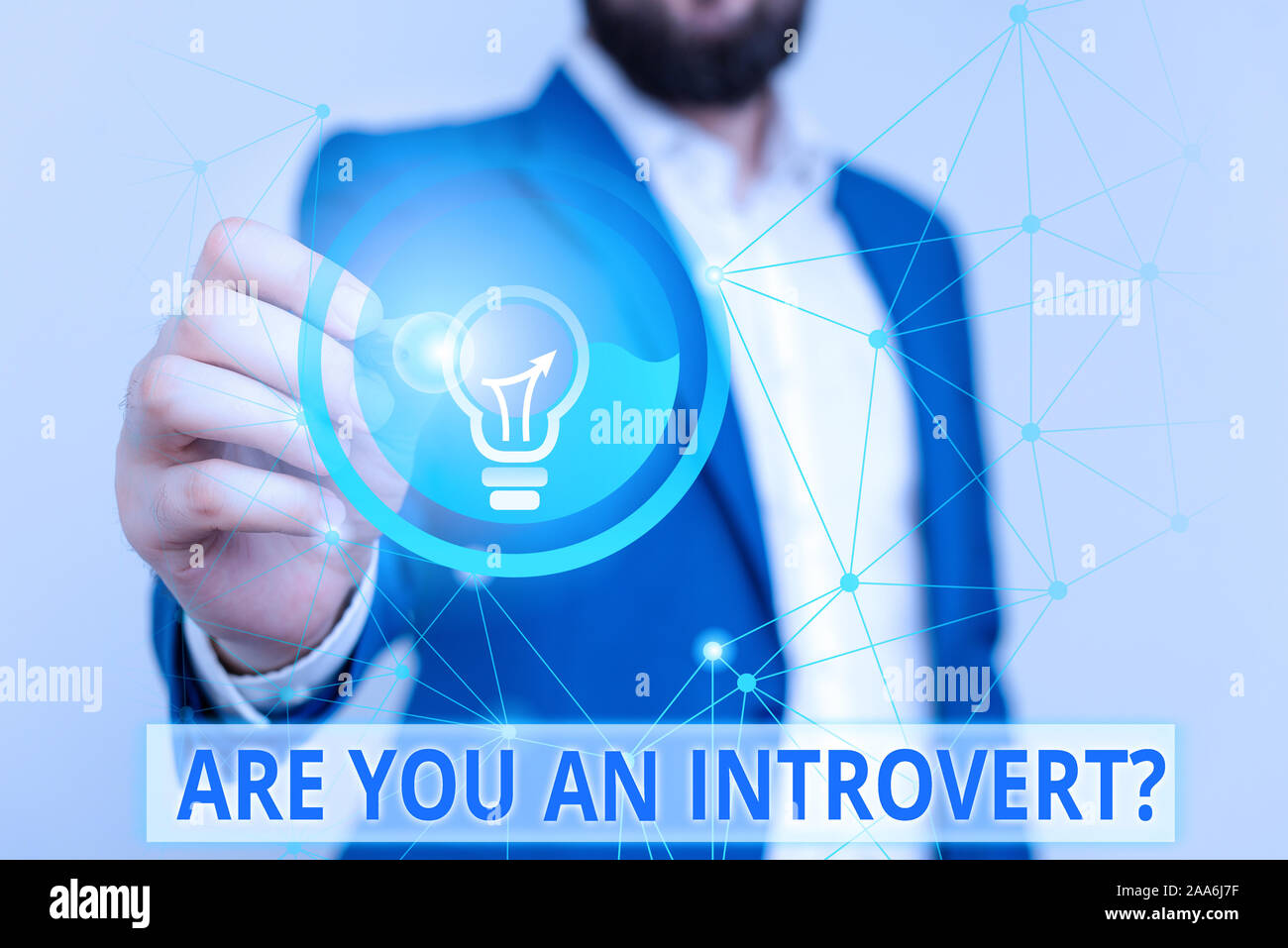 Text sign showing Are You An Introvertquestion. Business photo text ...
