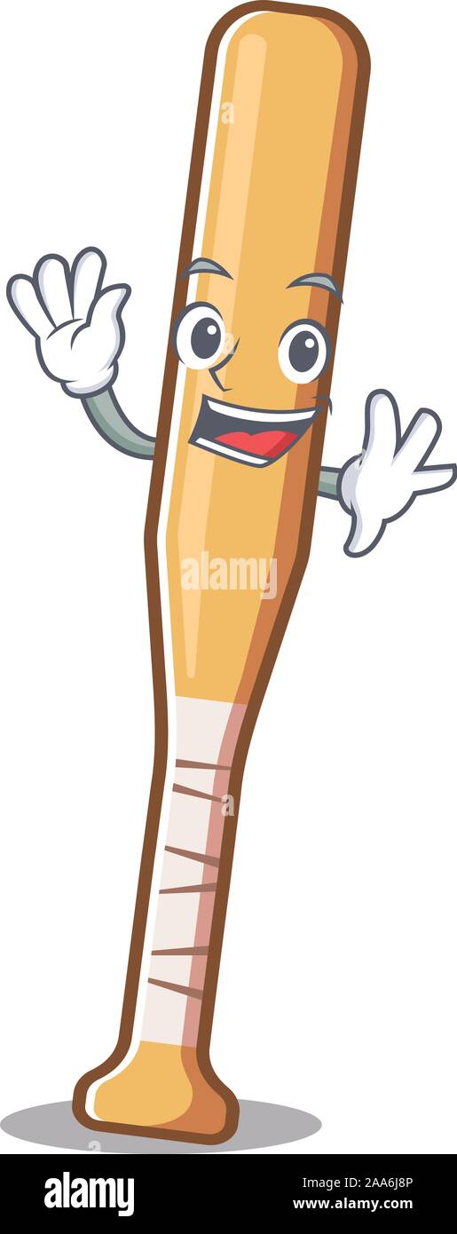 Character baseball bat in cartoon waving shape Stock Vector Image & Art ...
