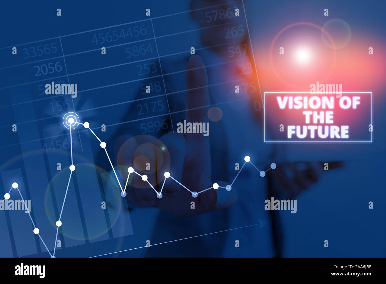 Writing note showing Vision Of The Future. Business concept for Seeing ...