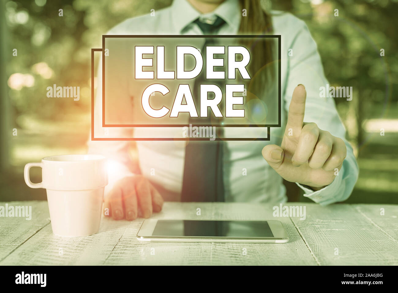 Text sign showing Elder Care. Business photo showcasing the care of ...