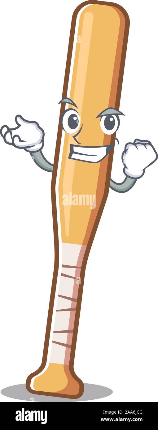 Character baseball bat in cartoon successful shape Stock Vector Image ...
