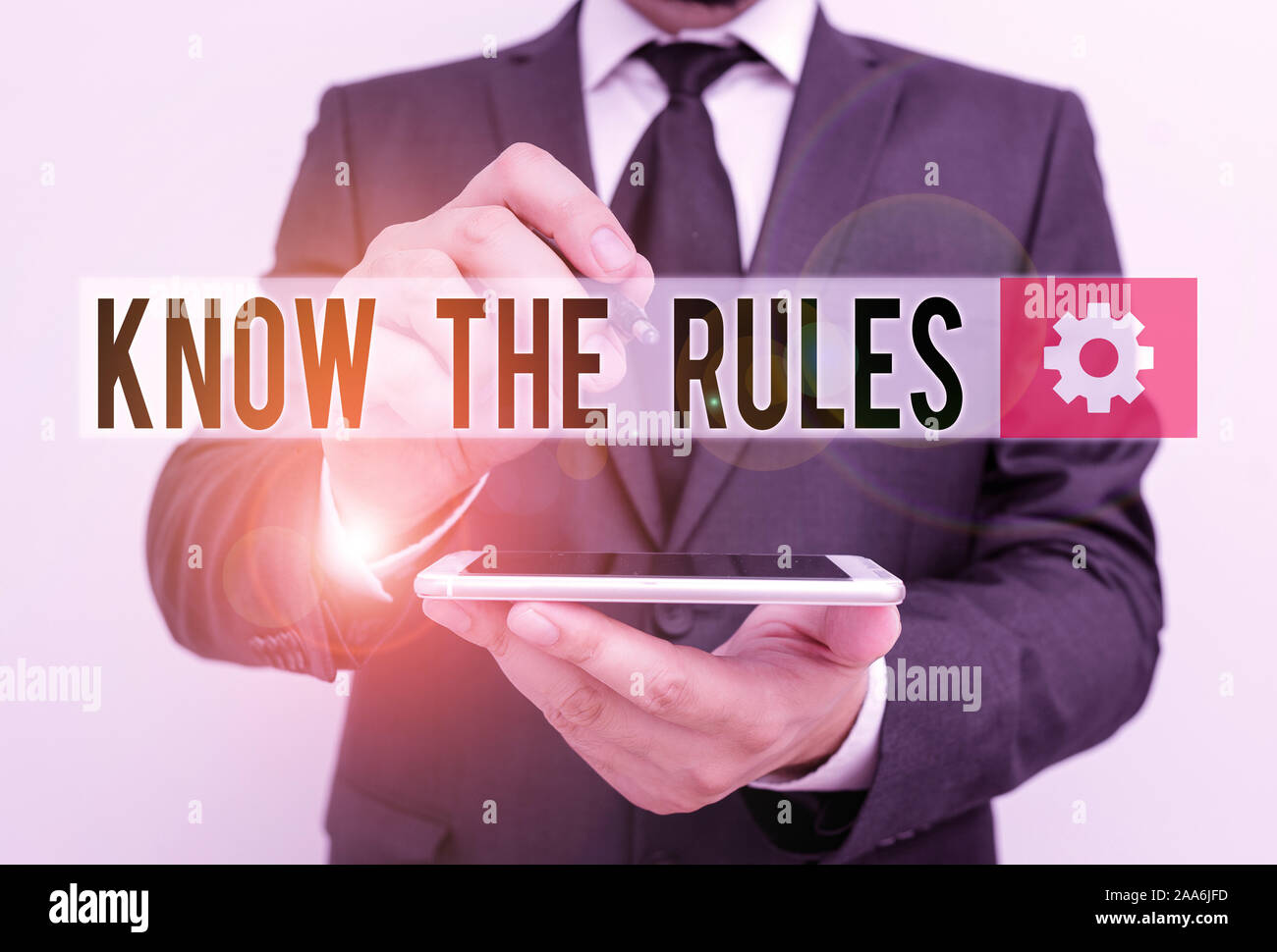 Text sign showing Know The Rules. Business photo text Learn the ...