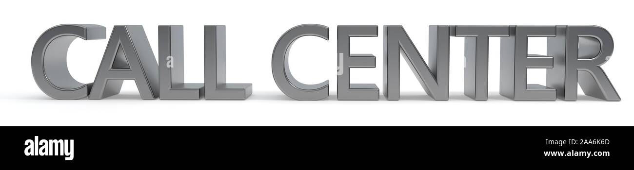Call center text on a white background, 3d render Stock Photo - Alamy