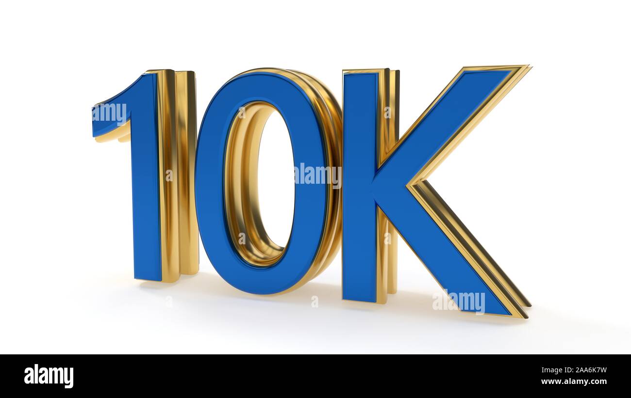 10K symbols gold writing background work, 3d render Stock Photo - Alamy
