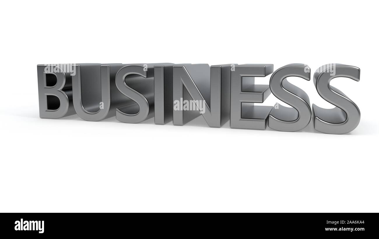 business text on a white background, 3d render Stock Photo - Alamy