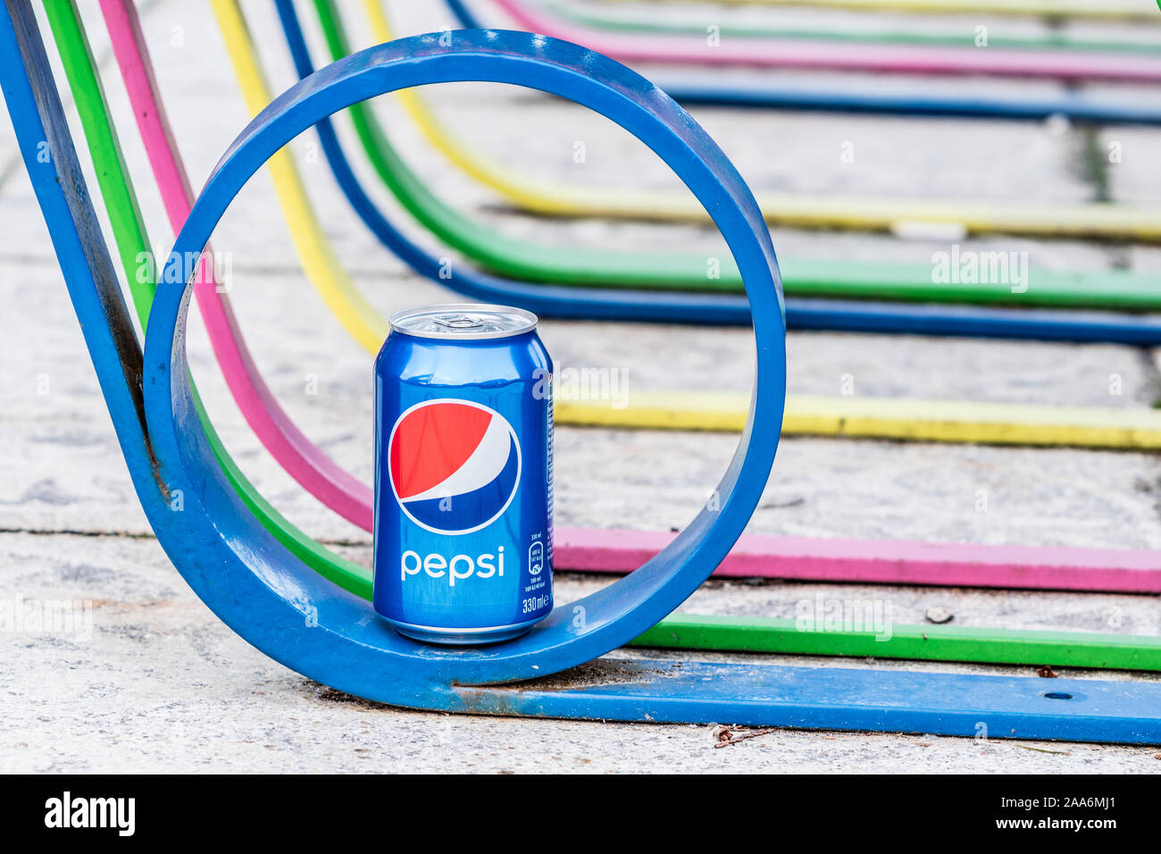 Pepsi can is a carbonated soft drink produced by PepsiCo. Created in ...