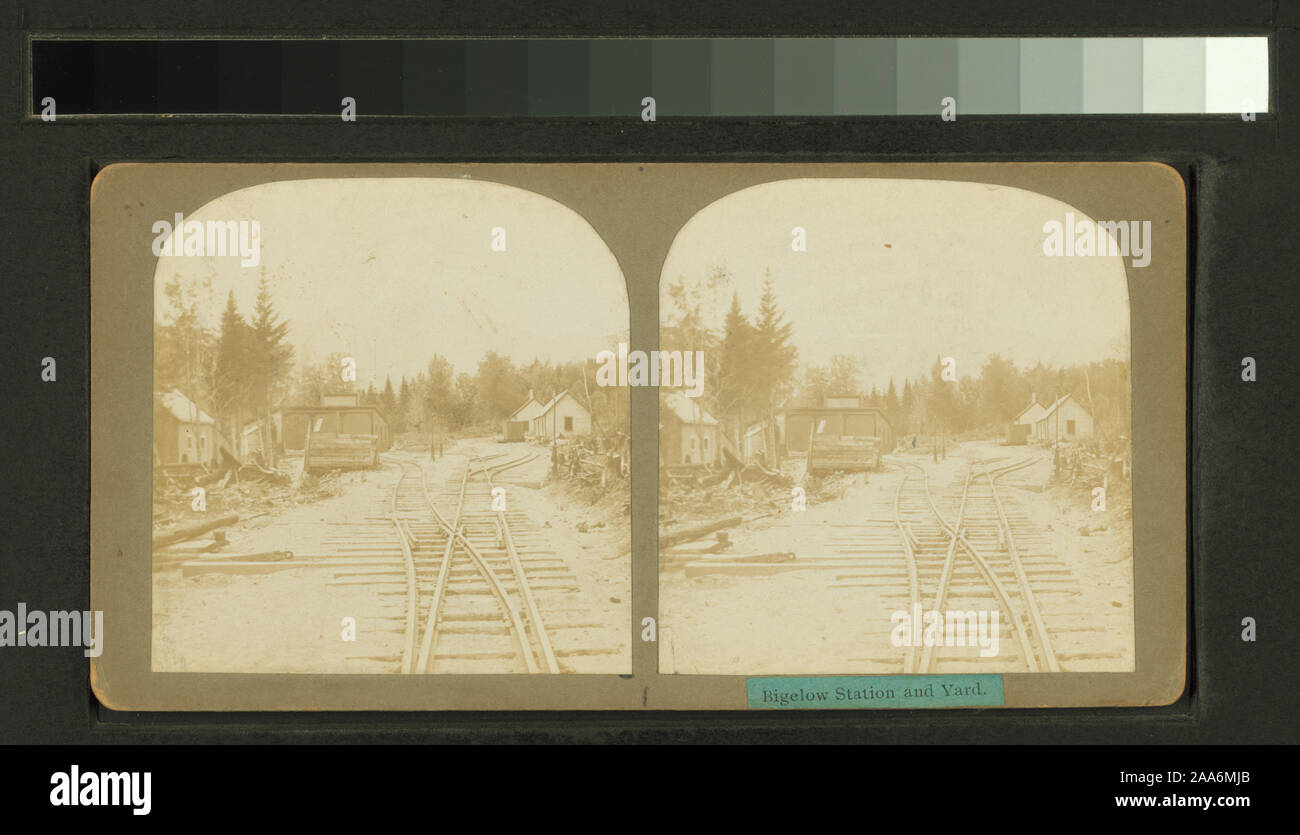Bigelow station and yard.; Bigelow station and yard Stock Photo - Alamy