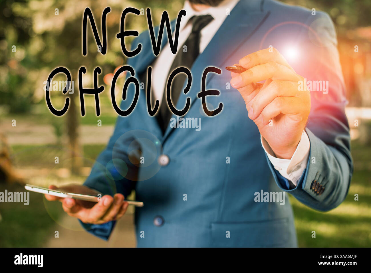 Conceptual hand writing showing New Choice. Concept meaning having lot ...
