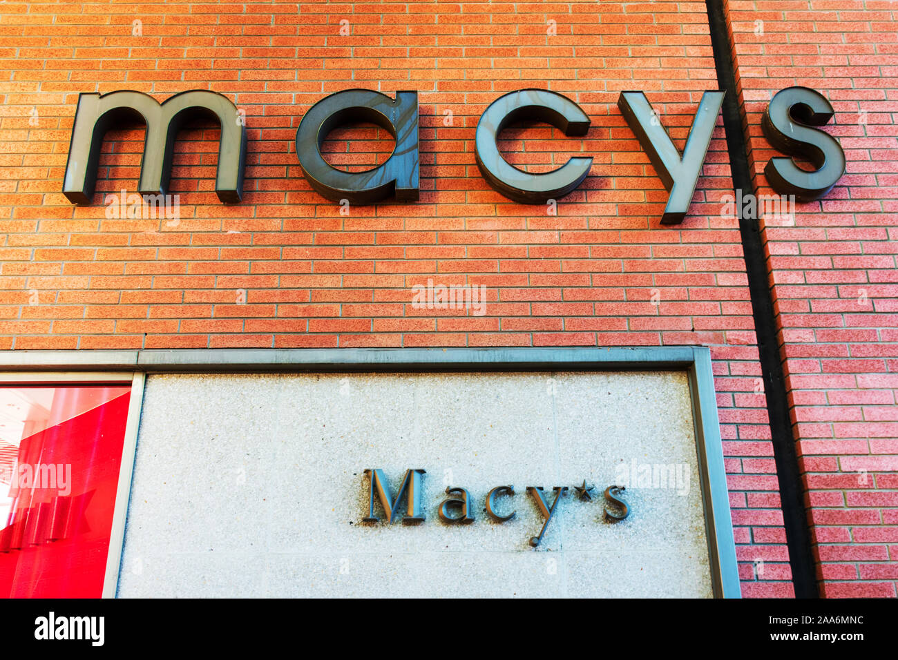 Exterior view of Macy's store located at the open air upscale Stanford ...