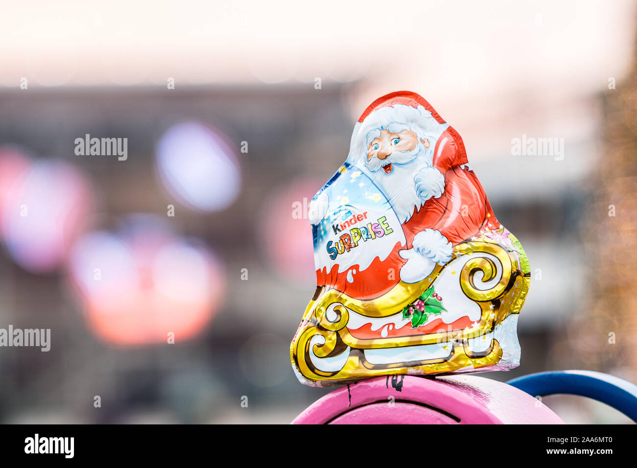 Kinder Surprise Santa Claus Christmas egg consists of a chocolate shell ...