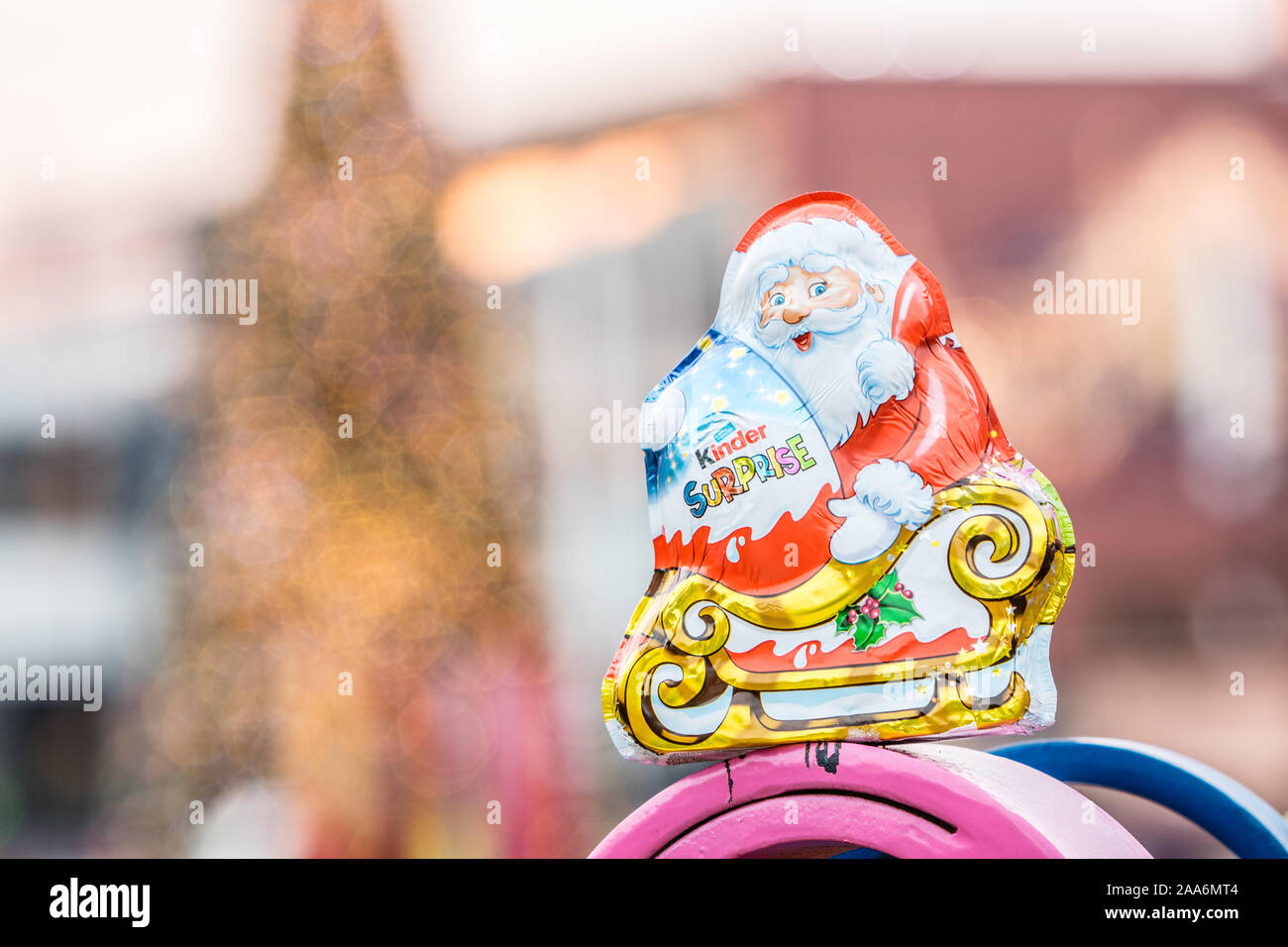 Kinder Surprise Santa Claus Christmas egg consists of a chocolate shell ...