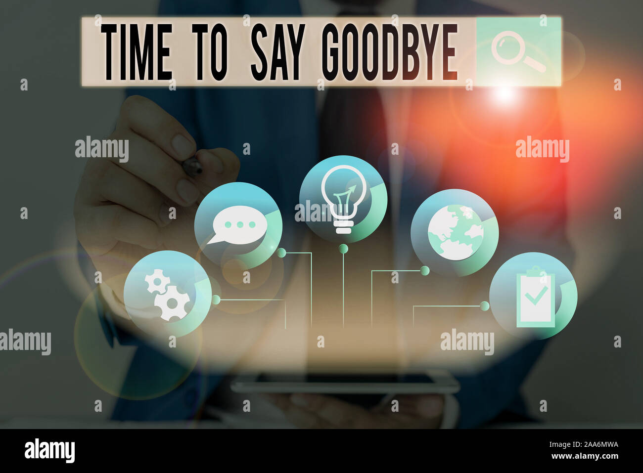 Word writing text Time To Say Goodbye. Business photo showcasing ...