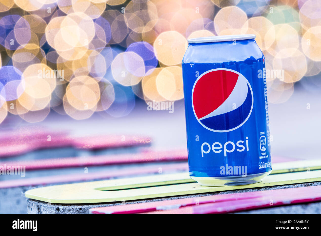 Pepsi can is a carbonated soft drink produced by PepsiCo. Created in ...