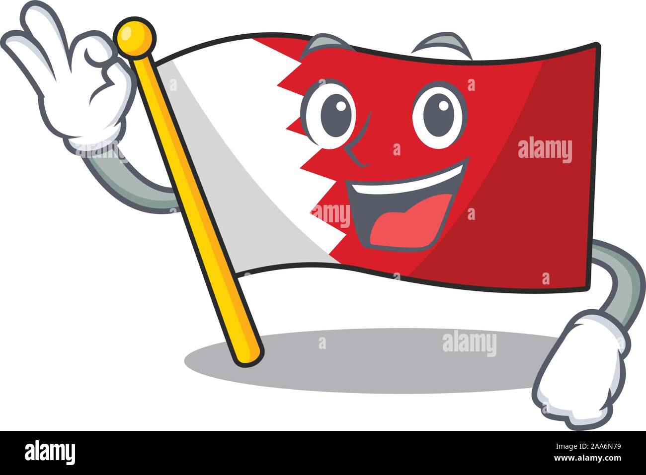 Flag bahrain waving in Stock Vector Images - Alamy