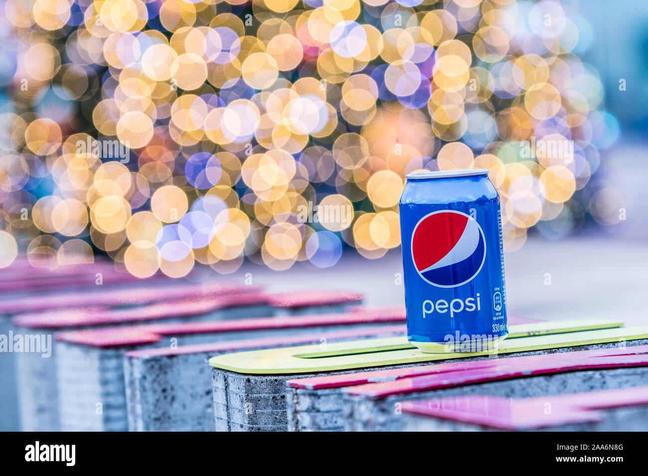 Pepsi can is a carbonated soft drink produced by PepsiCo. Created in ...