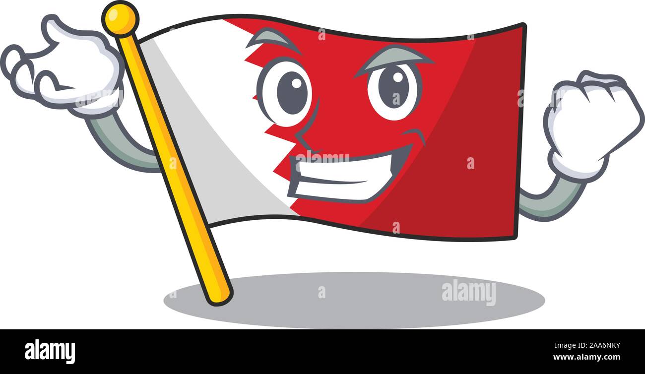 Mascot flag bahrain with in successful character Stock Vector Image ...