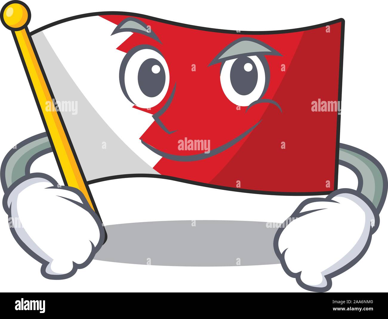 Bahraini flag waving Cut Out Stock Images & Pictures - Alamy