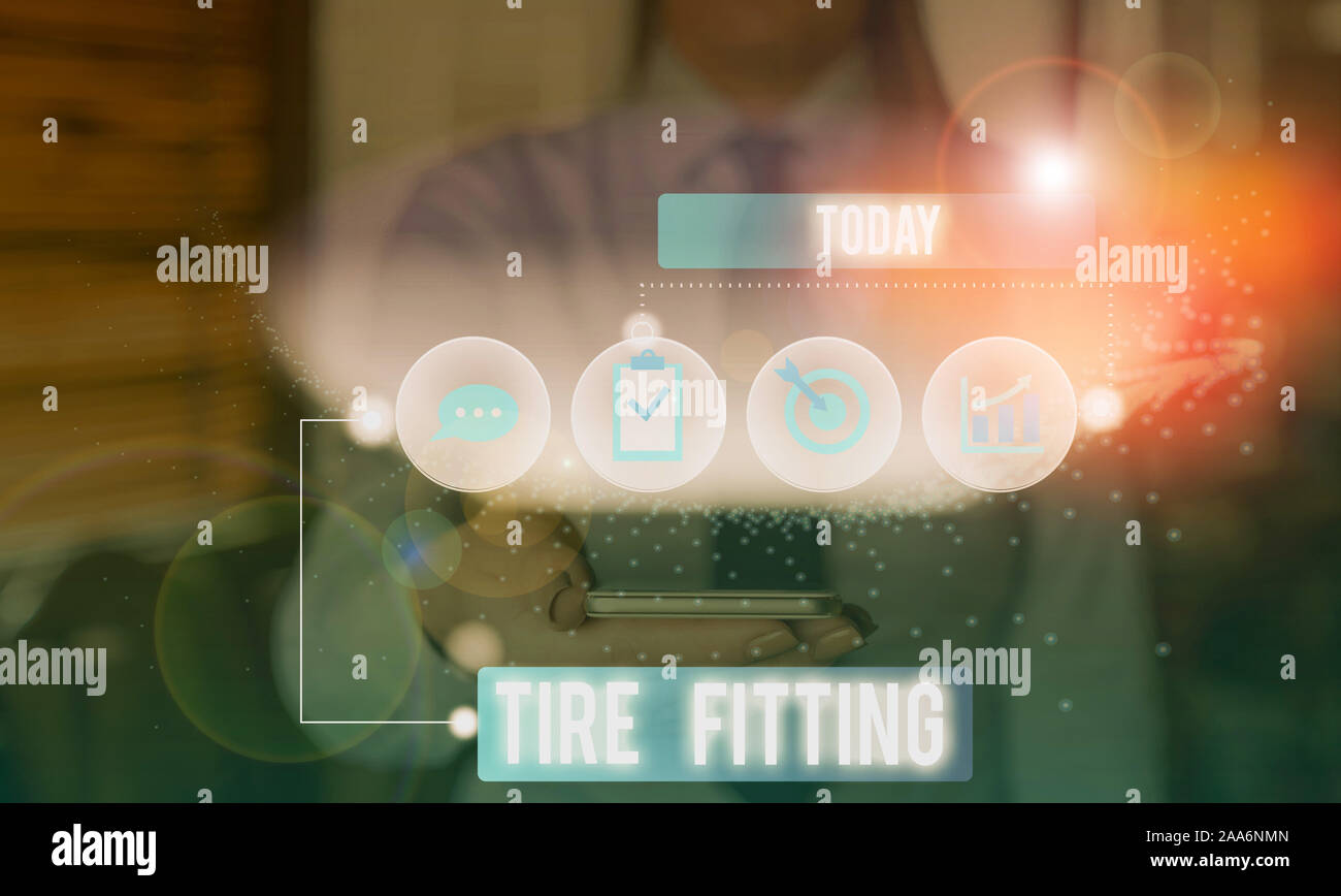 Handwriting text writing Tire Fitting. Conceptual photo The act of ...