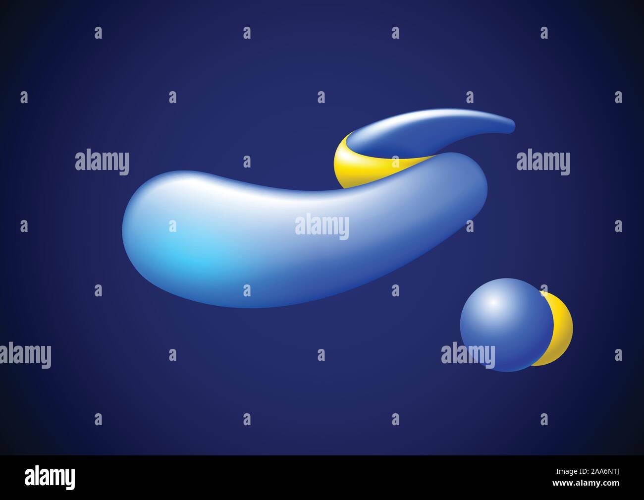 Abstract blue 3D ribbon Stock Vector Image & Art - Alamy