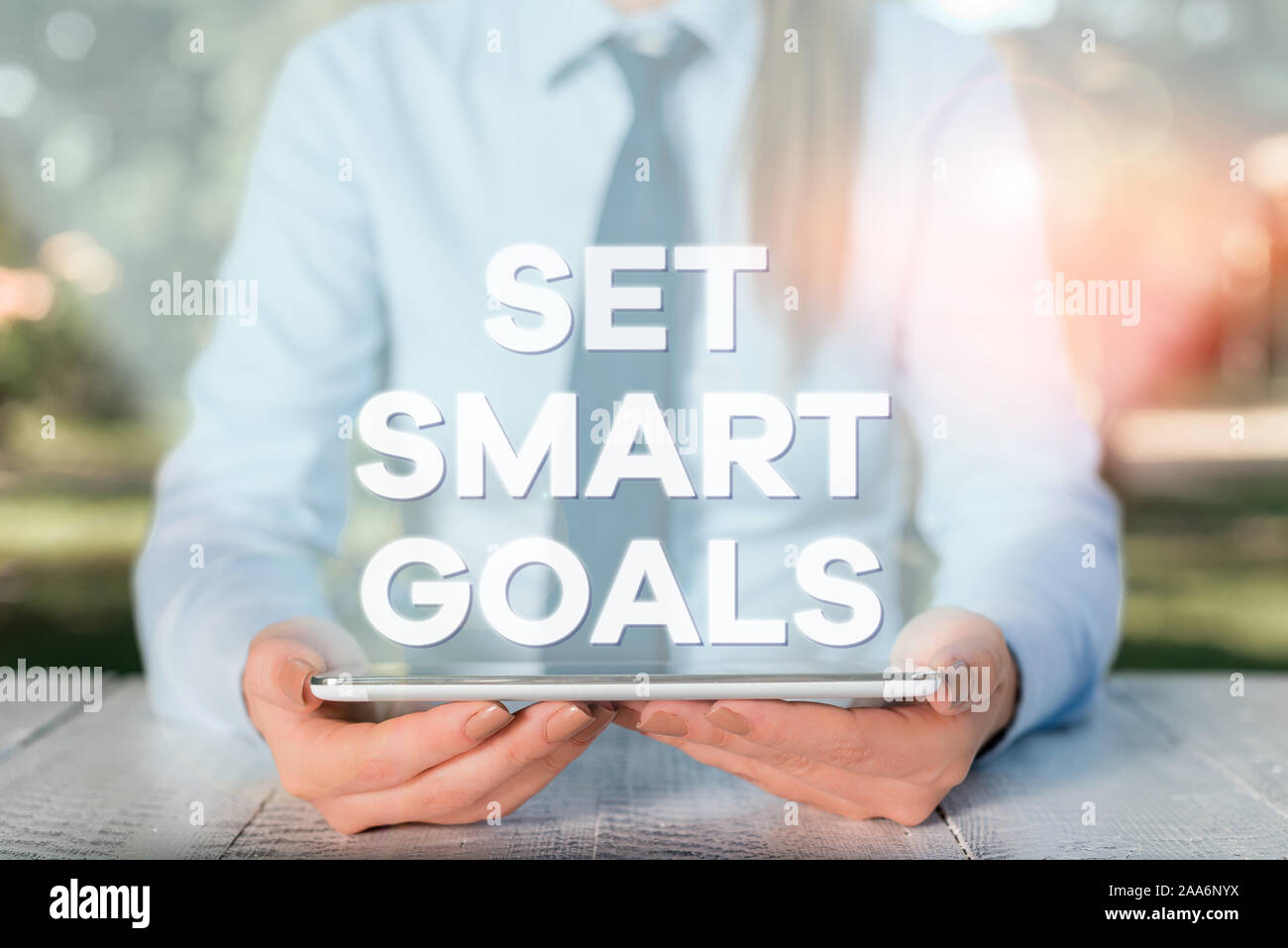 Handwriting text writing Set Smart Goals. Conceptual photo Establish ...