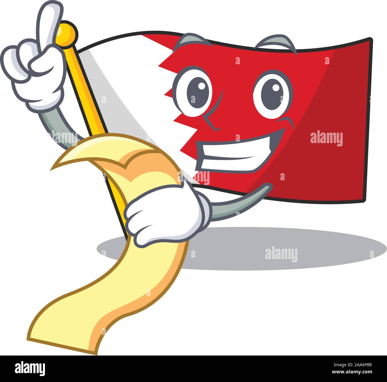 Flag bahrain cartoon with in holding bill character Stock Vector Image ...