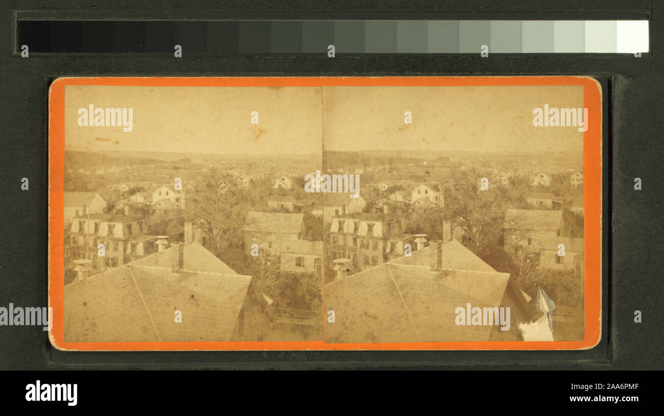 Birds-eye view of Clinton.; Birds-eye view of Clinton Stock Photo - Alamy