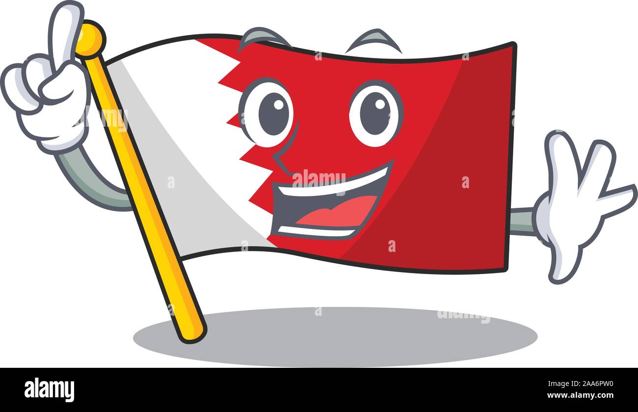 Cartoon flag bahrain isolated in character finger Stock Vector Image ...