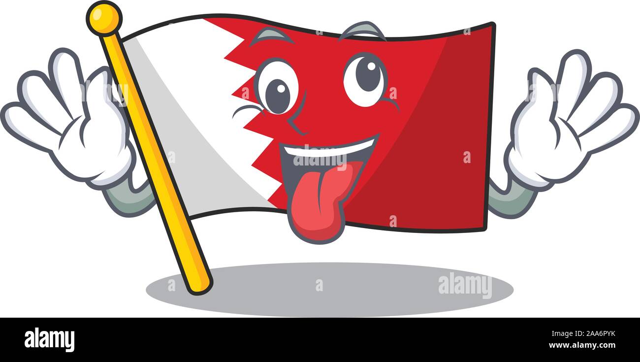 Cartoon flag bahrain isolated in character bring gift Stock Vector ...