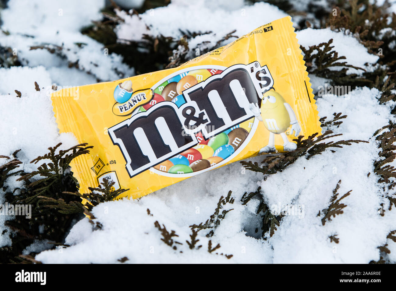 M&M's Chocolate peanut candies, produced by Mars, Incorporated. MM's ...