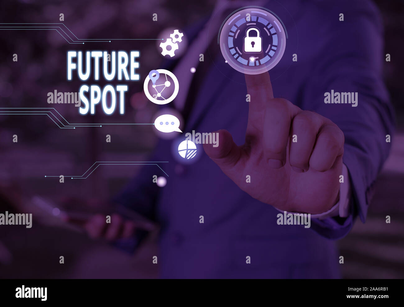 Text sign showing Futuro Spot. Business photo showcasing refers to an ... Text sign showing Futuro Spot. Business photo showcasing refers to an ...