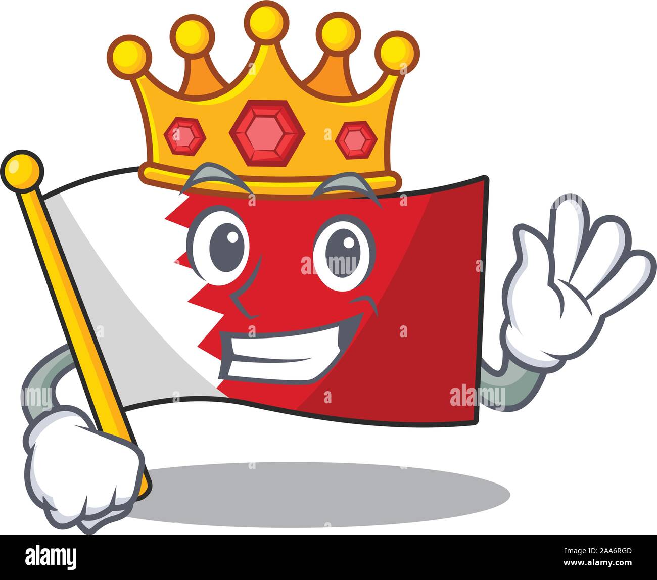 Cartoon flag bahrain isolated in character king Stock Vector Image ...