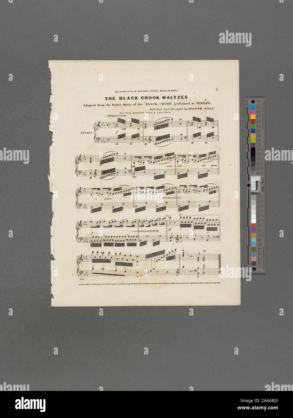 Included are six pages of music: The Black Crook Waltzes, adapted from ...