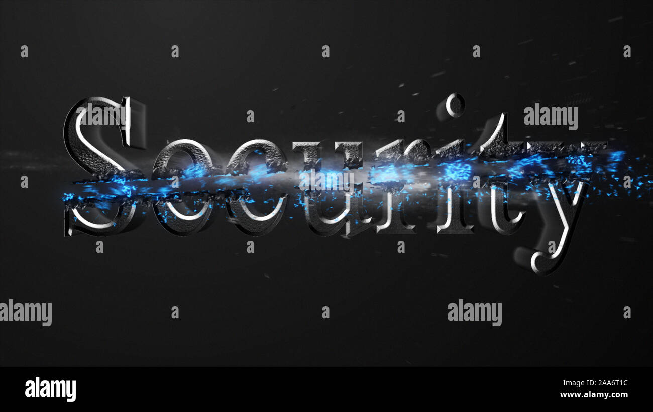 Crossfire Effects Security on dark backgorund, 3D Rendering Stock Photo ...