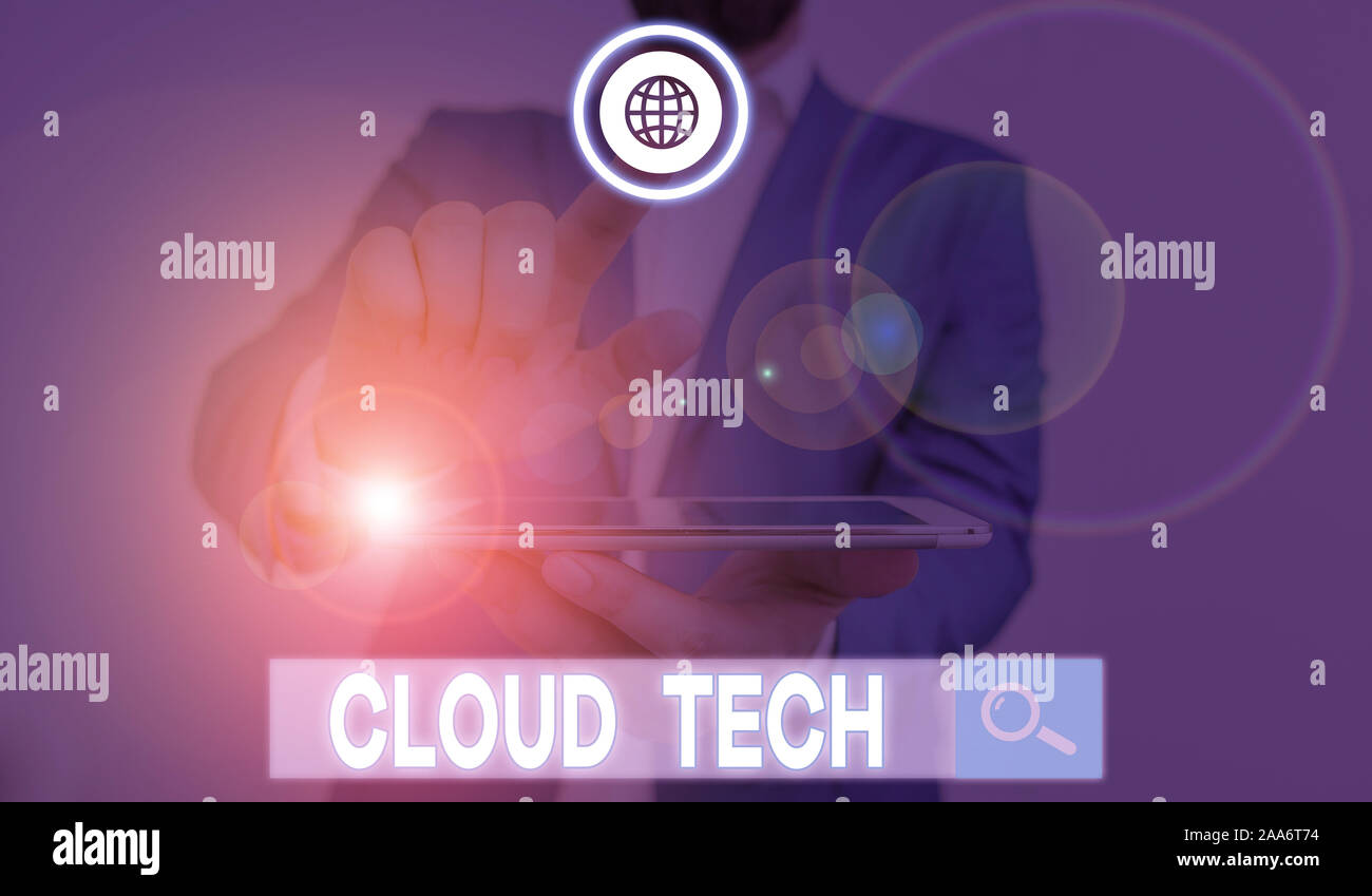 Word writing text Cloud Tech. Business photo showcasing storing and ... Word writing text Cloud Tech. Business photo showcasing storing and ...