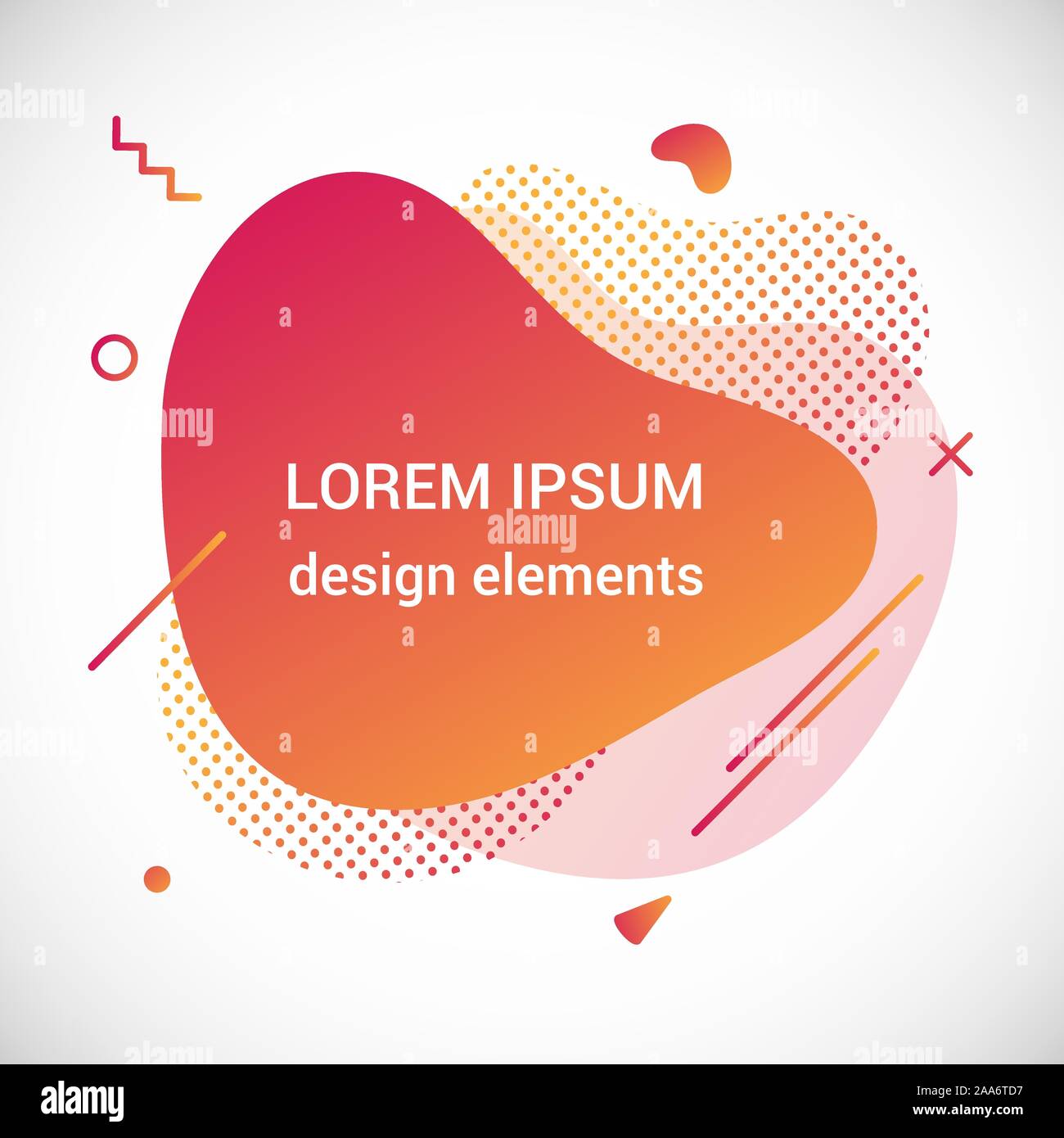 Modern liquid abstract element graphic gradient flat style design fluid vector colorful ...