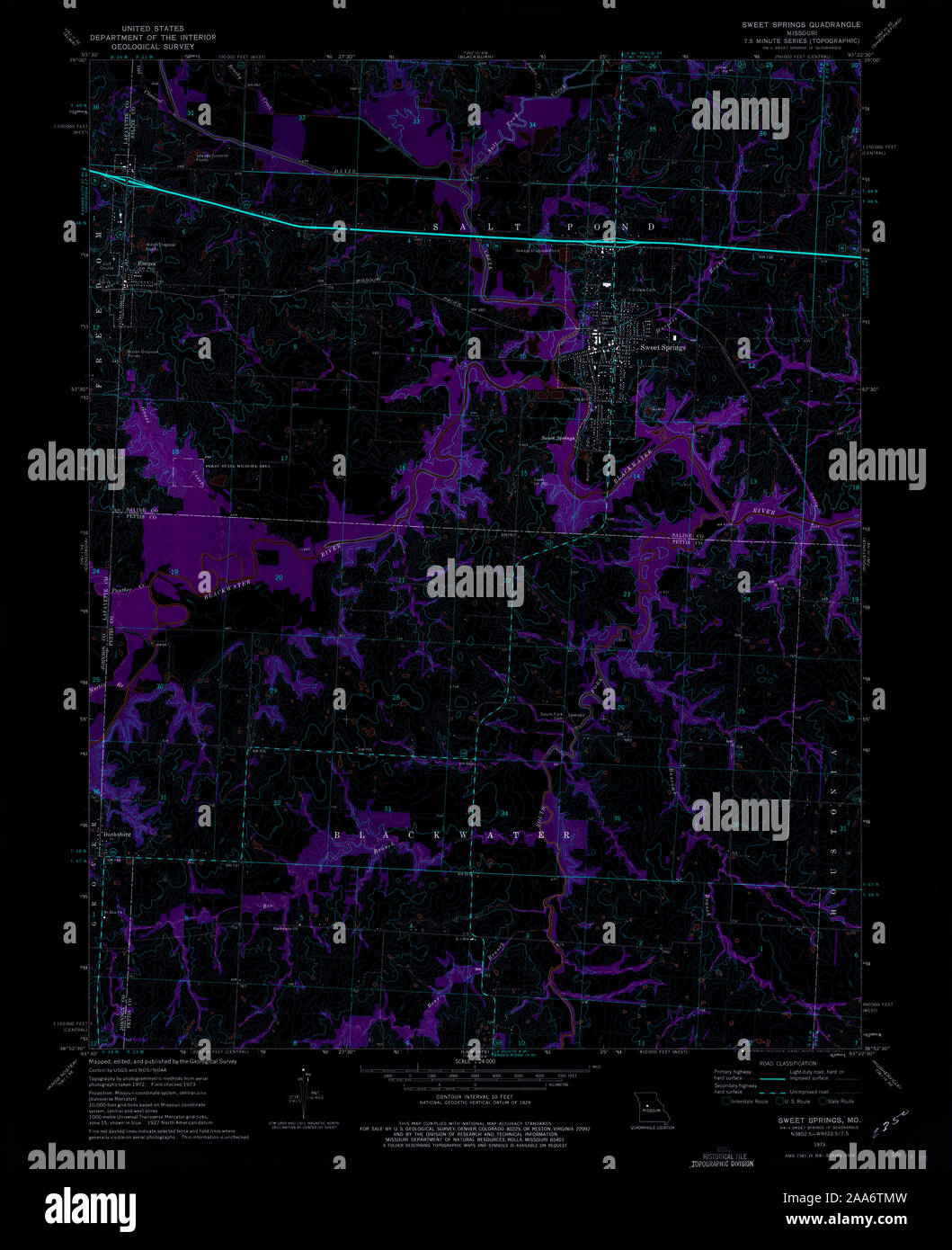 Map of sweet springs hi-res stock photography and images - Alamy