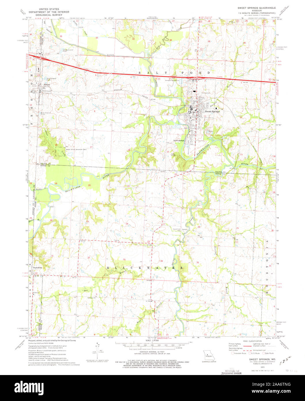 Sweet springs map hi-res stock photography and images - Alamy