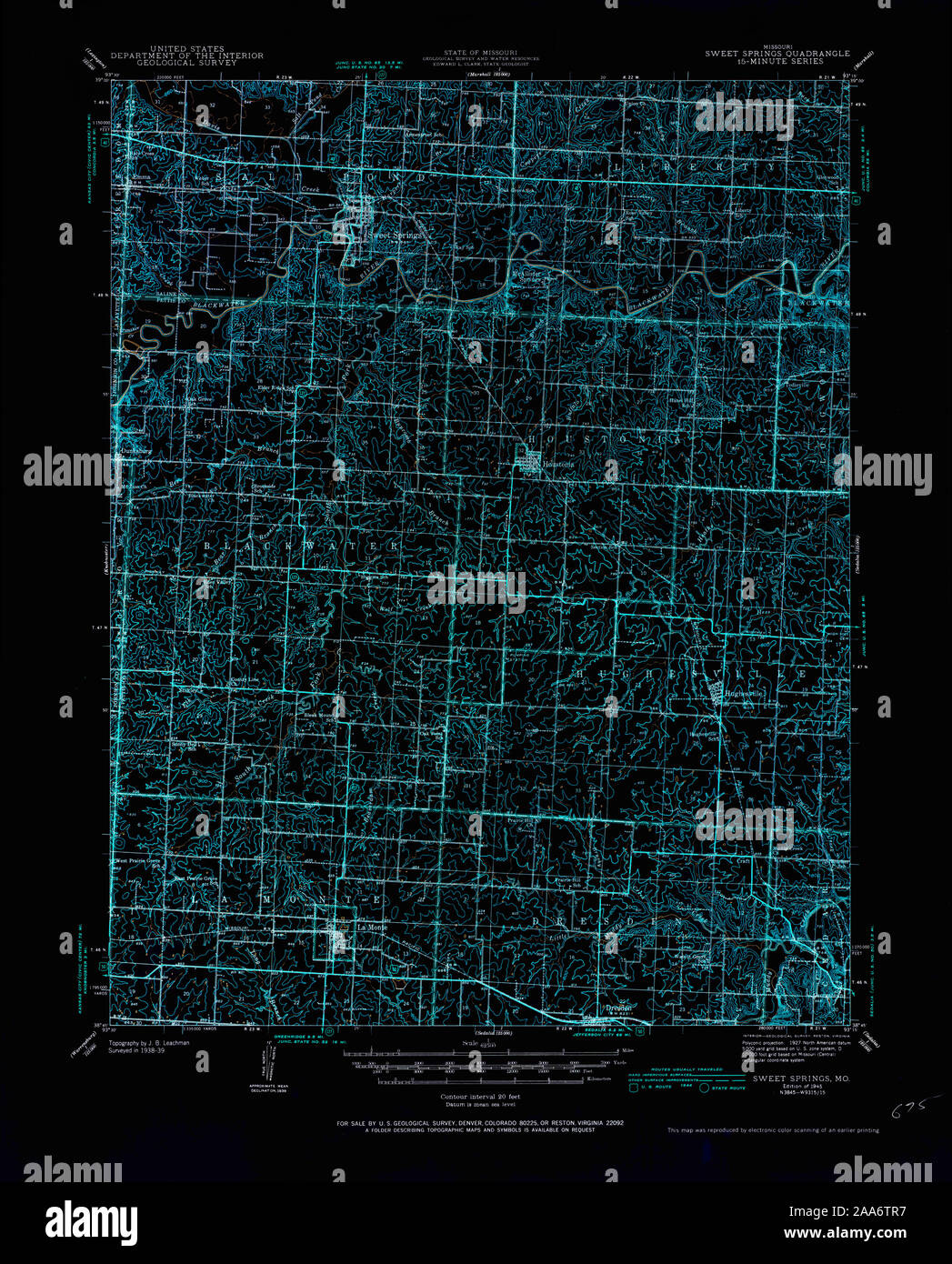 Sweet springs map hi-res stock photography and images - Alamy