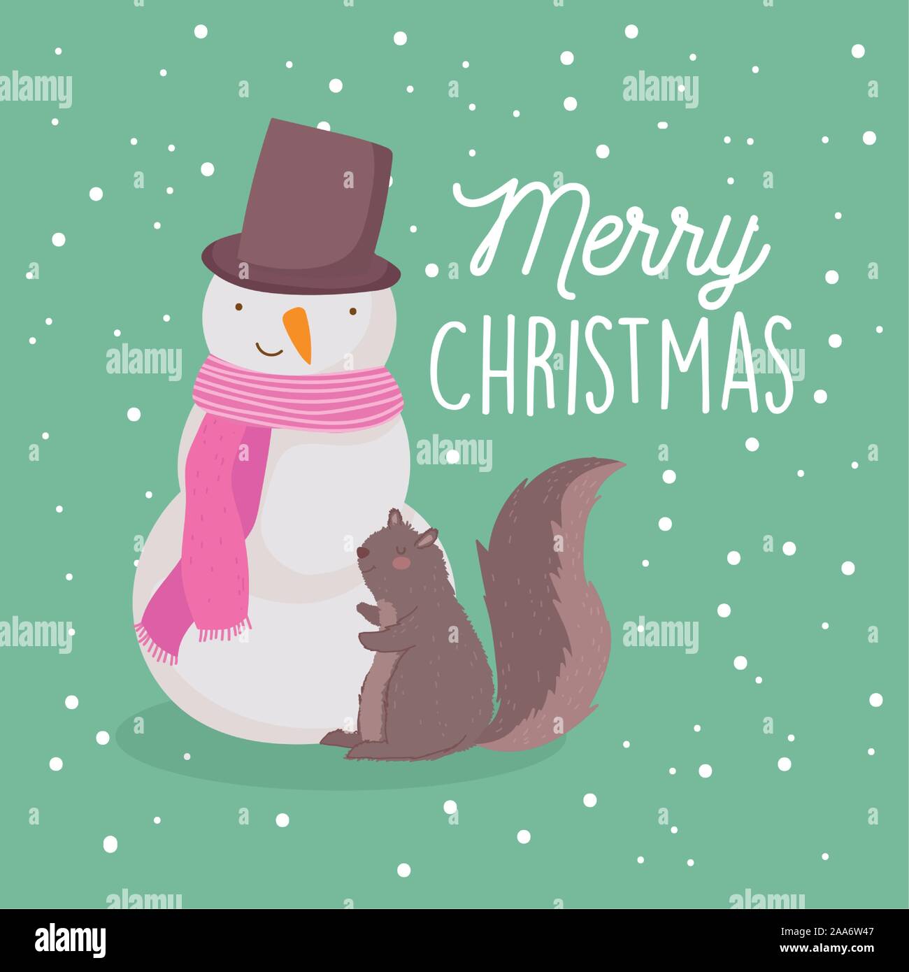 Squirrel vector celebration card Stock Vector Images - Alamy