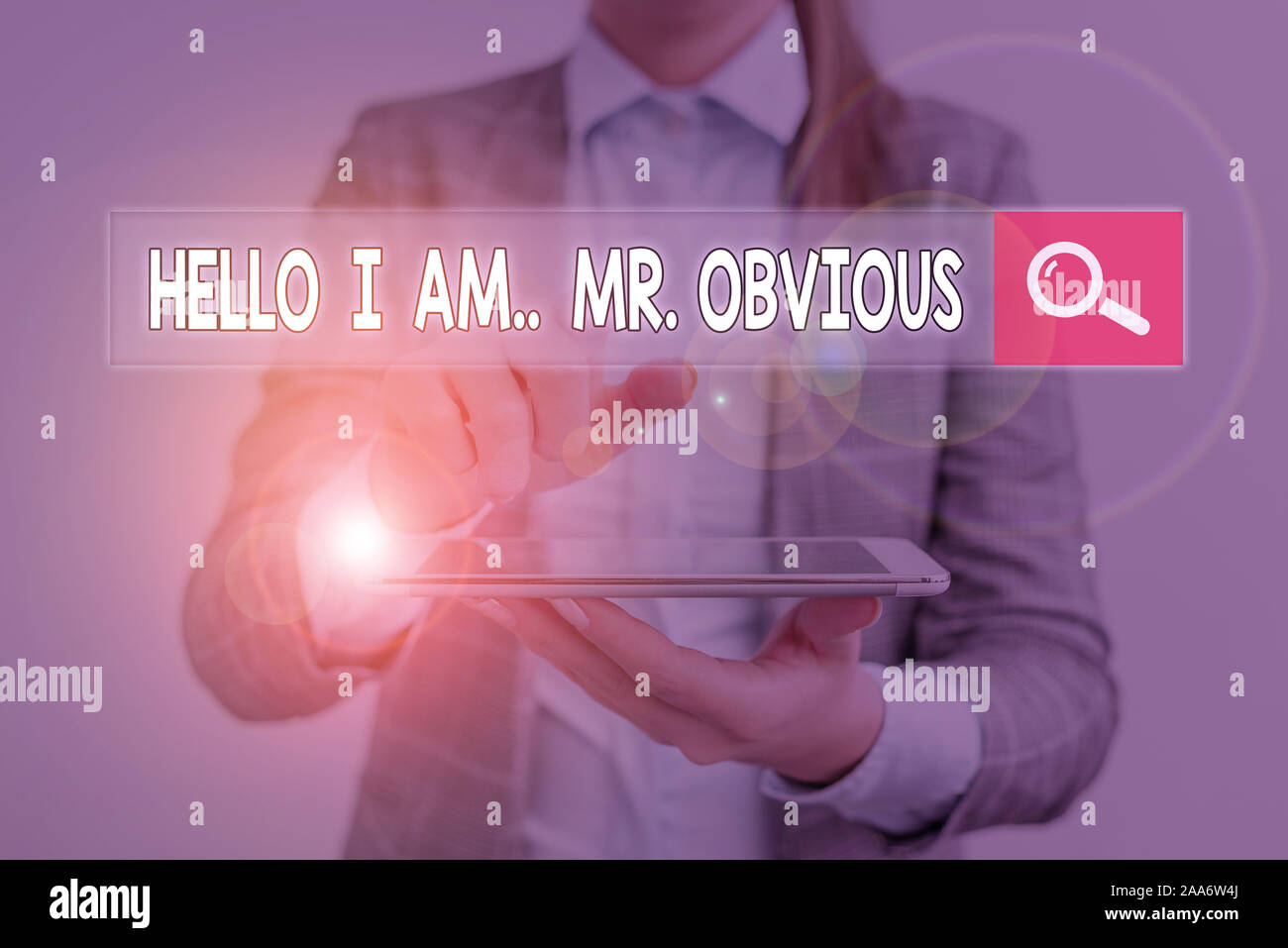 Handwriting text Hello I Am Mrobvious. Conceptual photo introducing ...