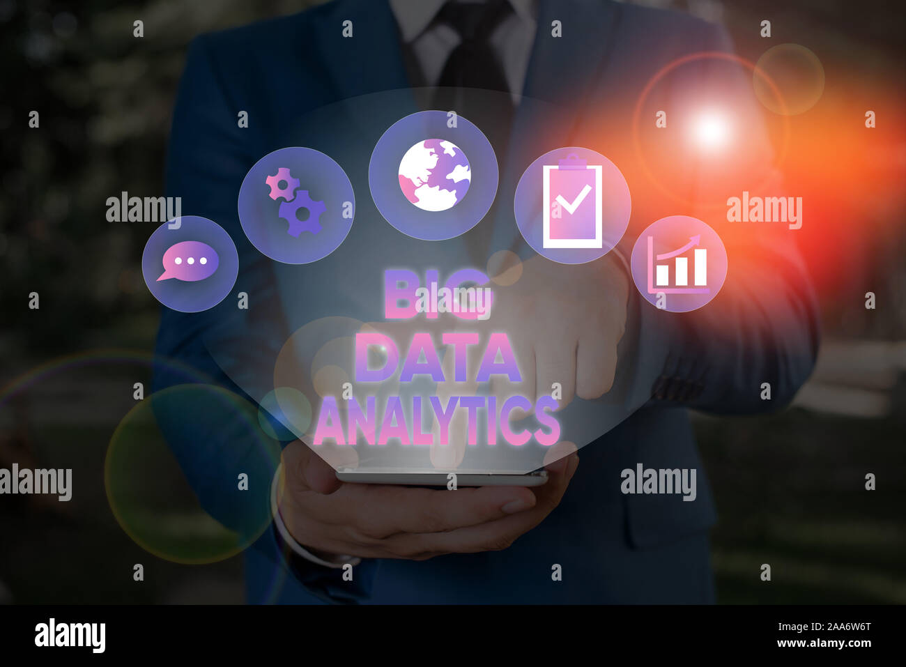 Conceptual hand writing showing Big Data Analytics. Concept meaning The process of examining ...