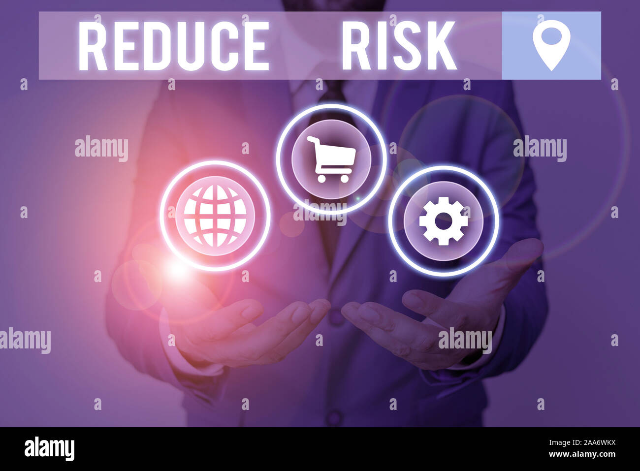 Handwriting text writing Reduce Risk. Conceptual photo lessen the ...