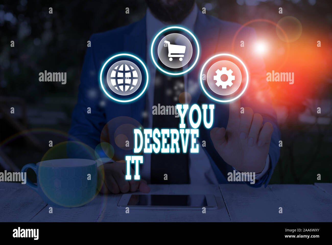 Handwriting text writing You Deserve It. Conceptual photo Reward for ...