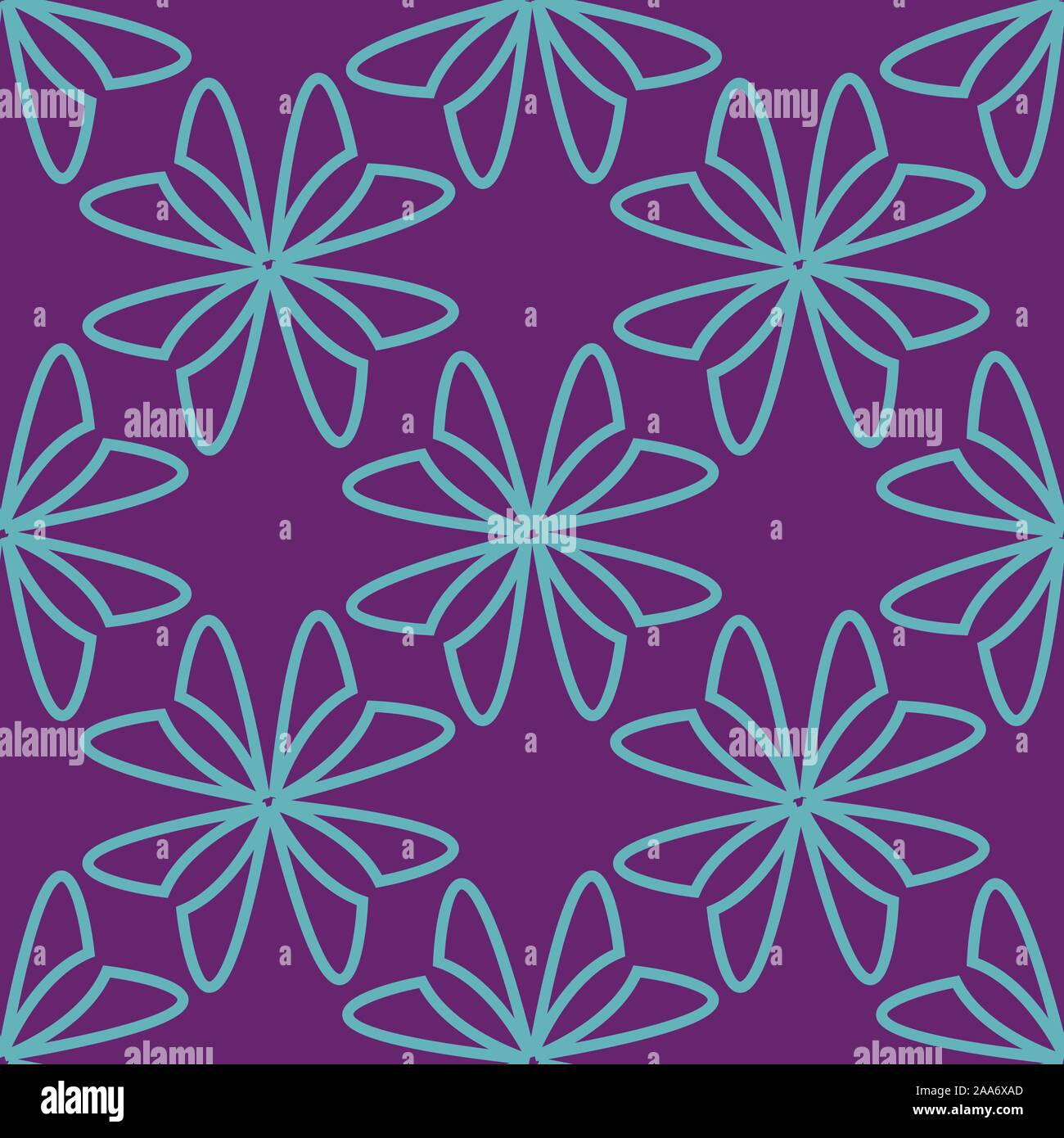 Geometric flower simple cutout purple and blue vector repeat surface ...