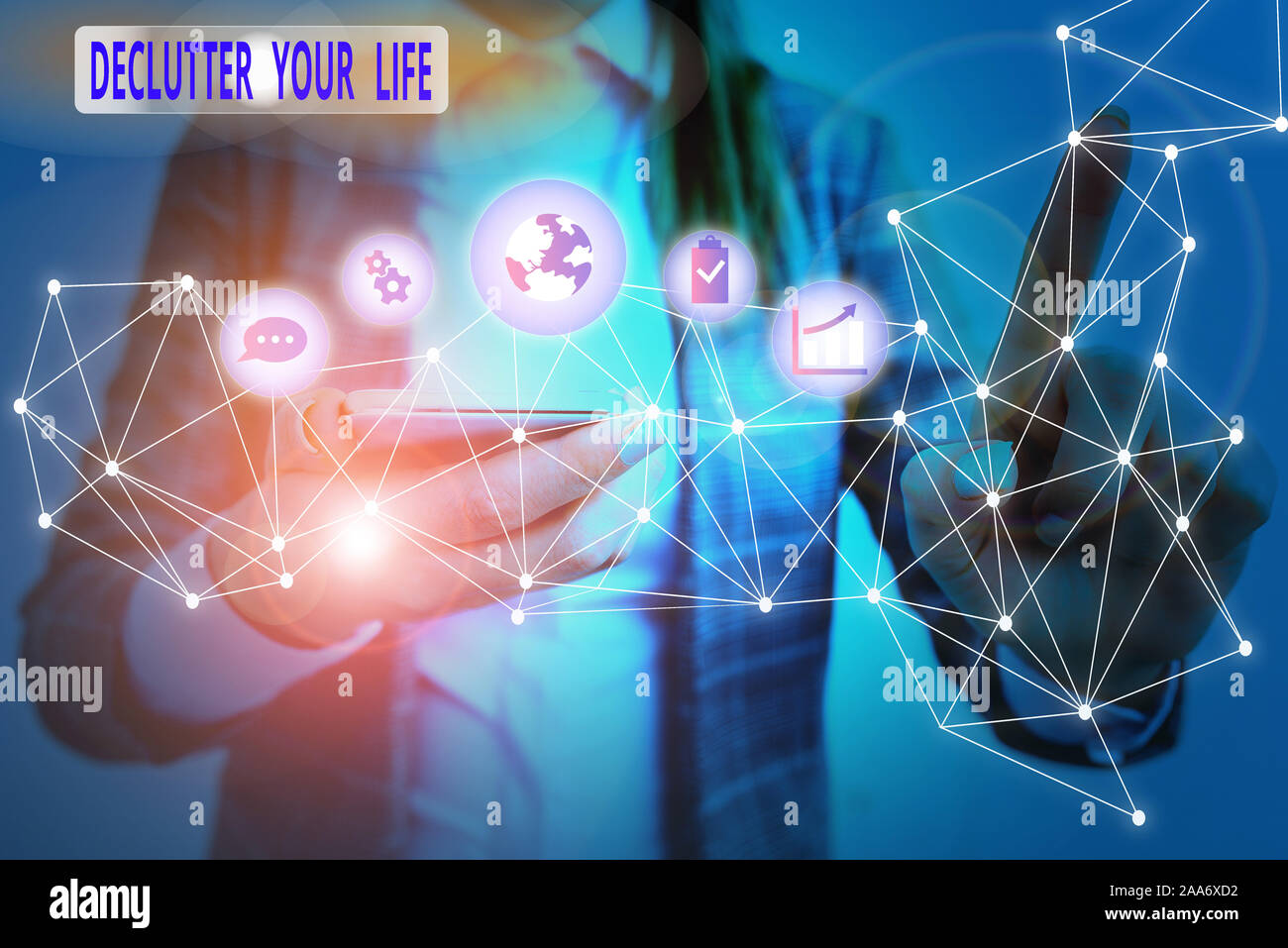 Text sign showing Declutter Your Life. Business photo text To eliminate ...