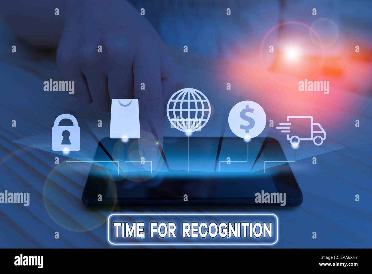 Writing note showing Time For Recognition. Business concept for Acknowledgement Interval between ...